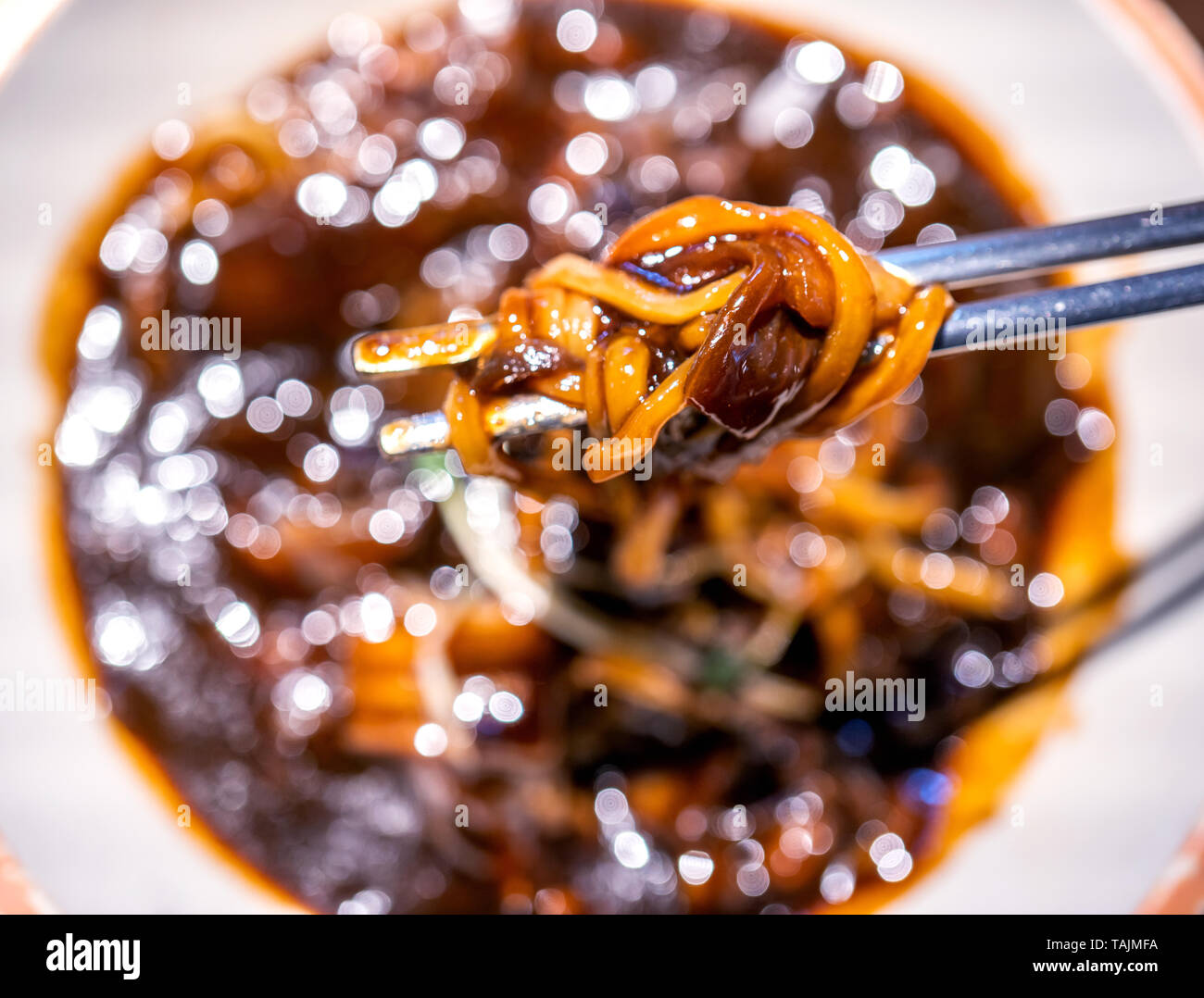 Jajangmyeon, jjajangmyeon, fried sauce noodle, delicious korean ...