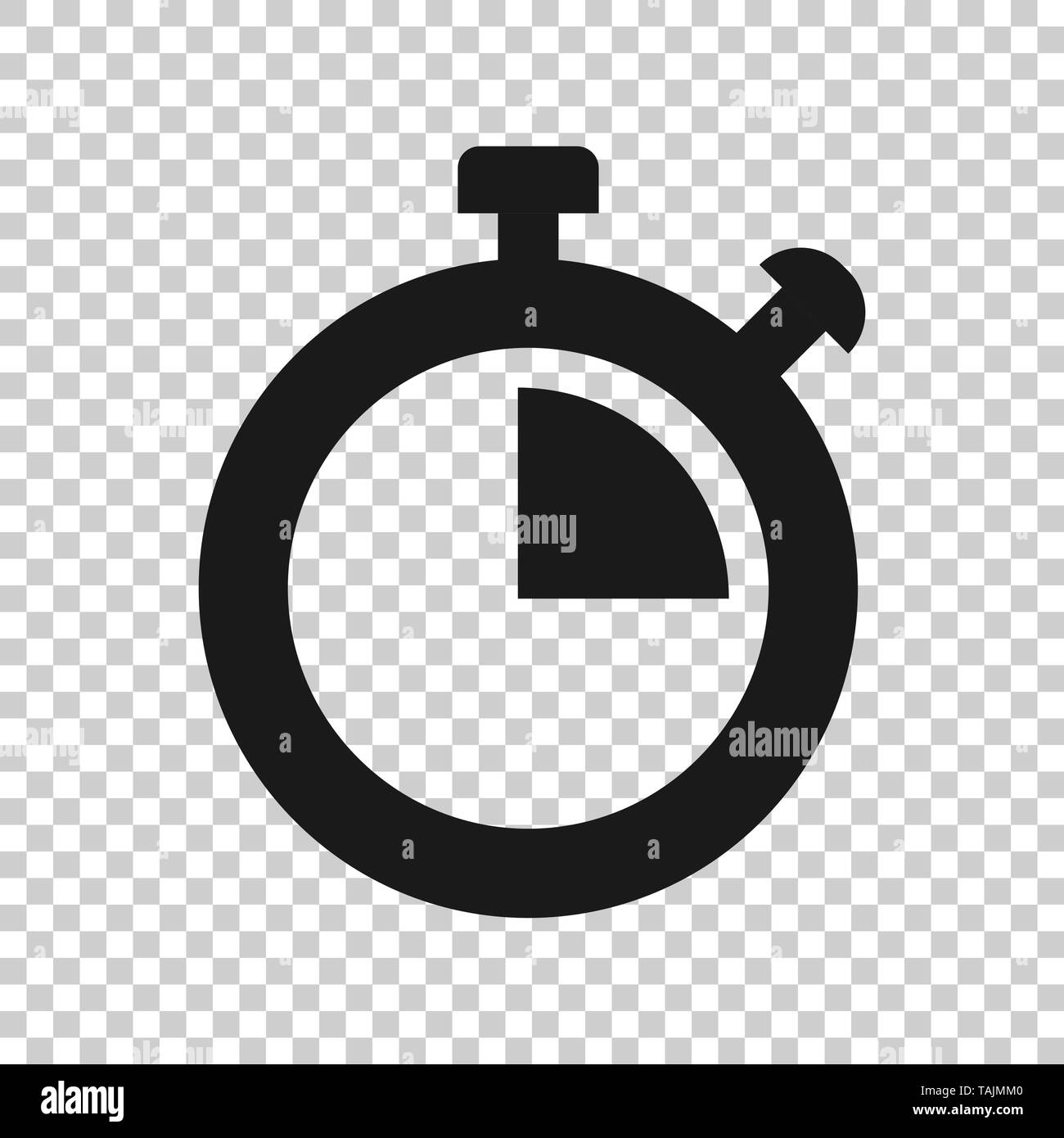 Clock sign icon in transparent style. Time management vector ...