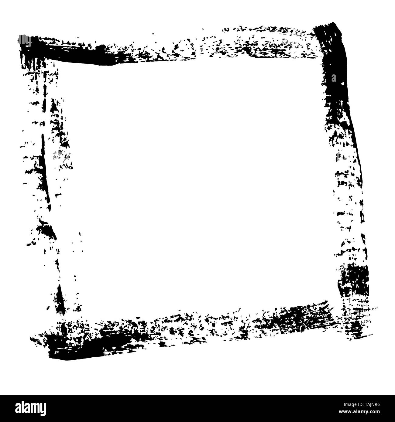 Ink vector brush stroke frame. Vector illustration. Grunge texture ...