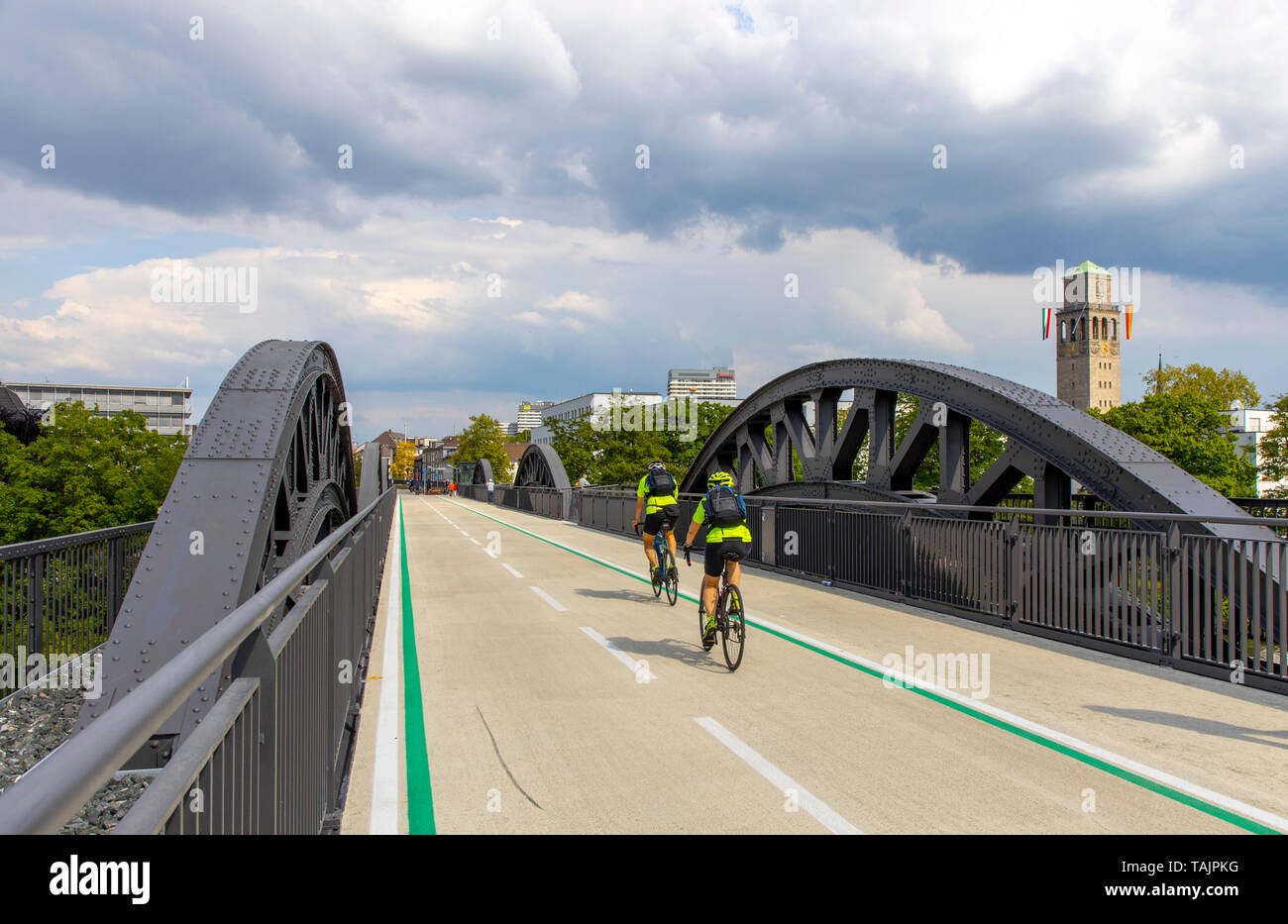 Radschnellweg RS1, a cycle highway, in Mülheim an der Ruhr, Germany, on ...