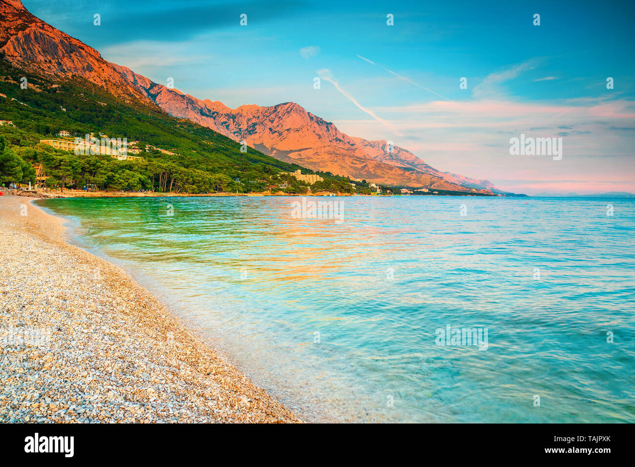 Wonderful summer vacation and beach destination. Popular gravel beach ...