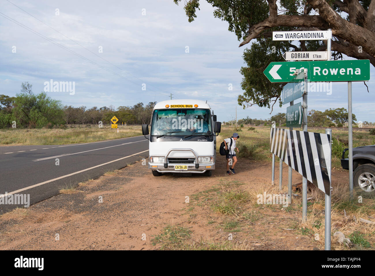 School bus stop hi-res stock photography and images - Alamy