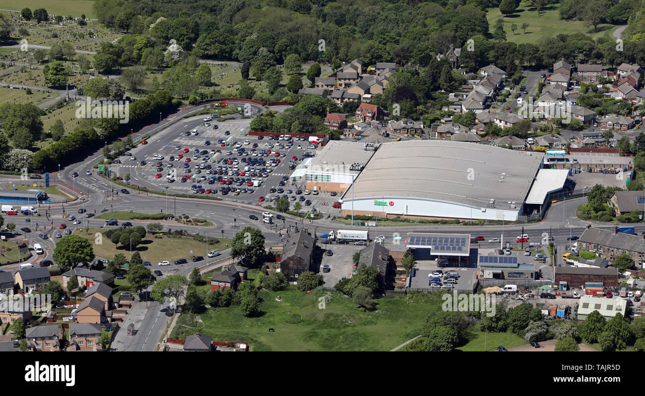 aerial view of Asda Bradford superstore, West Yorkshire, UK Stock Photo ...