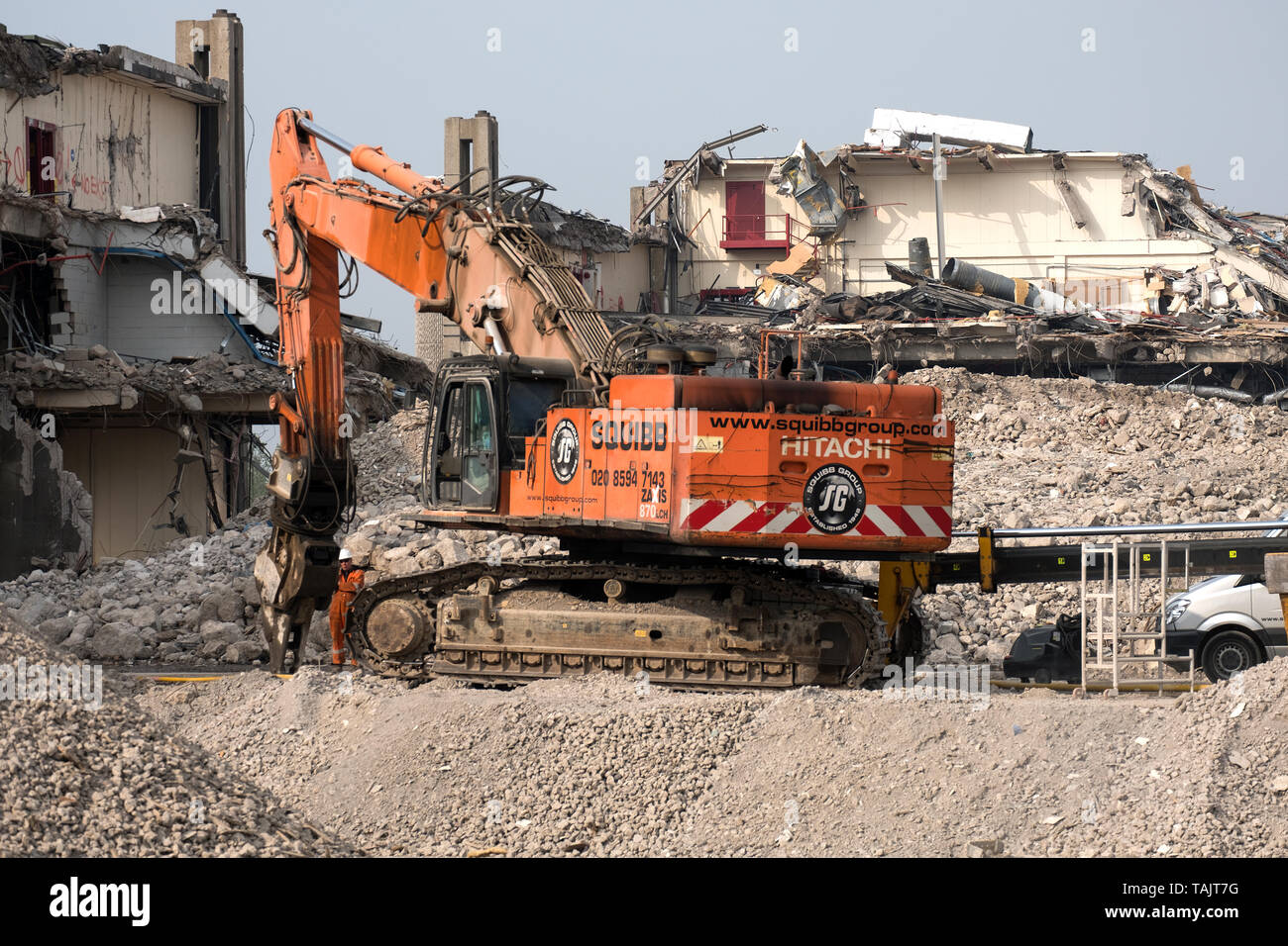 Imperial Tobacco factory, Nottingham, England, UK, Big demolition ...