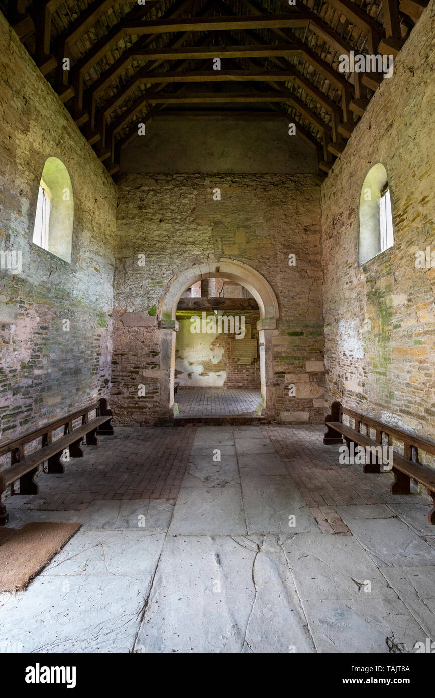 The Nave's vaulted ceiling of Odda's 11th Century Saxon Chapel at ...
