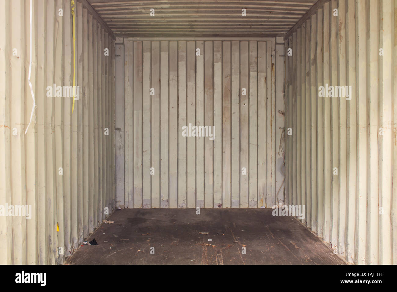 The inside container empty ready for load product Stock Photo - Alamy