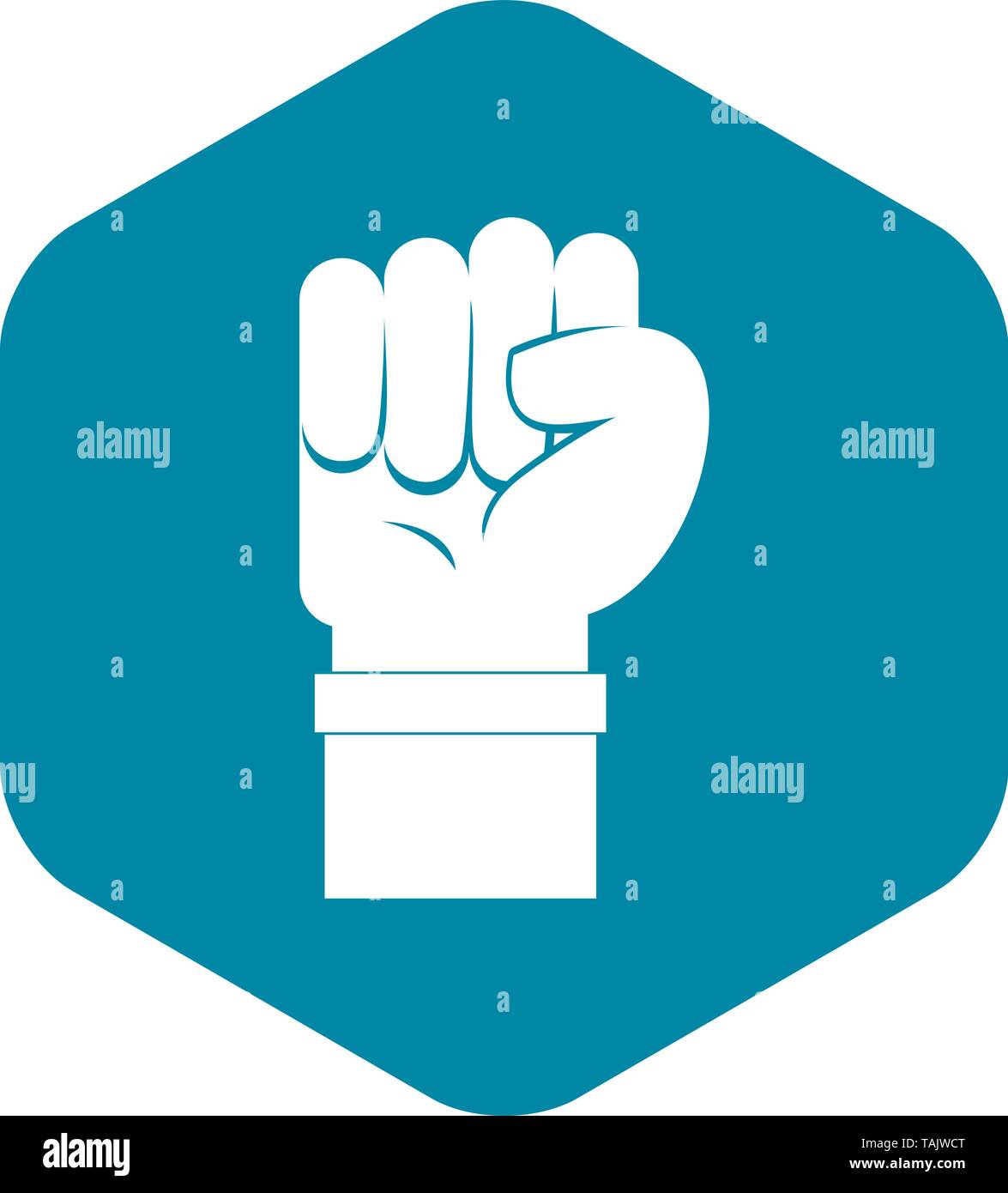 Fist icon, simple style Stock Vector Image & Art - Alamy