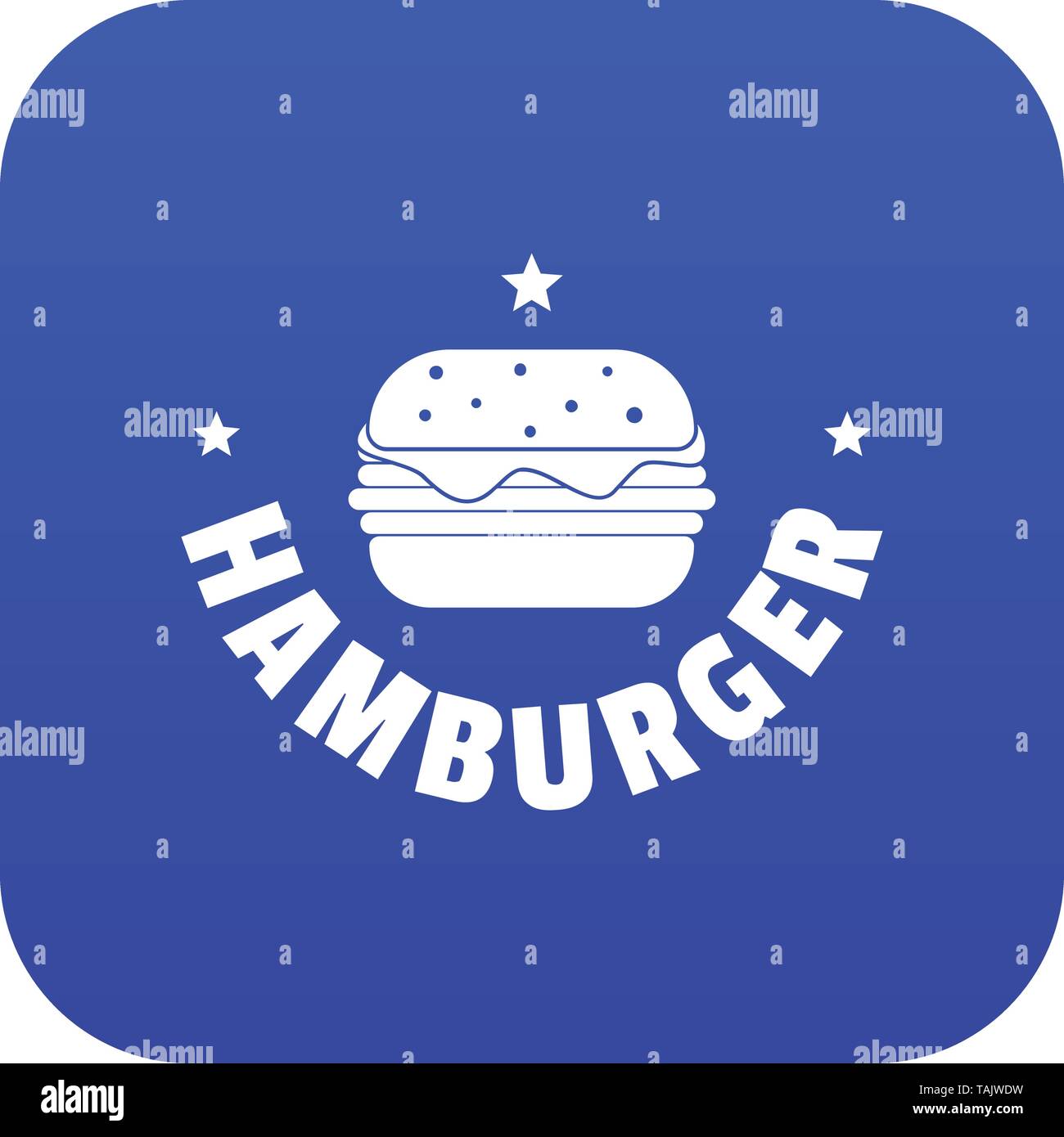 Hamburger icon blue vector Stock Vector Image & Art - Alamy
