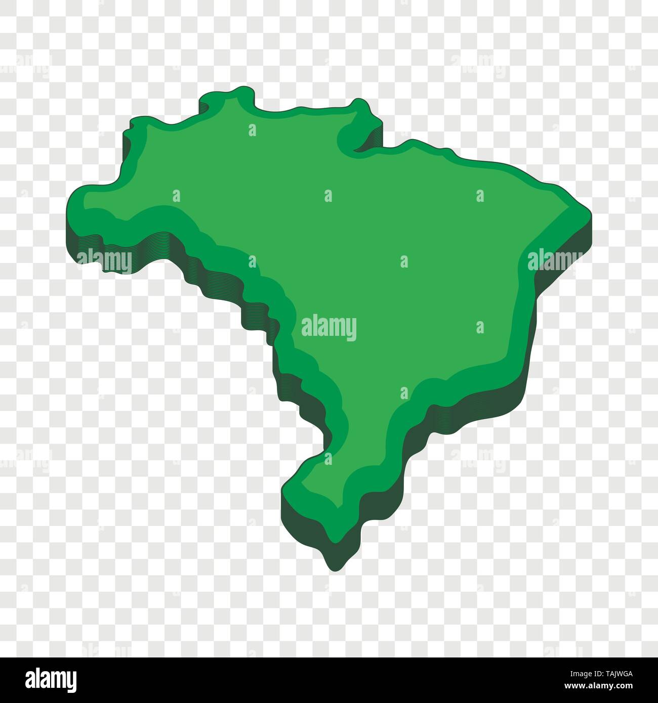 Green map of Brazil icon, cartoon style Stock Vector Image & Art - Alamy