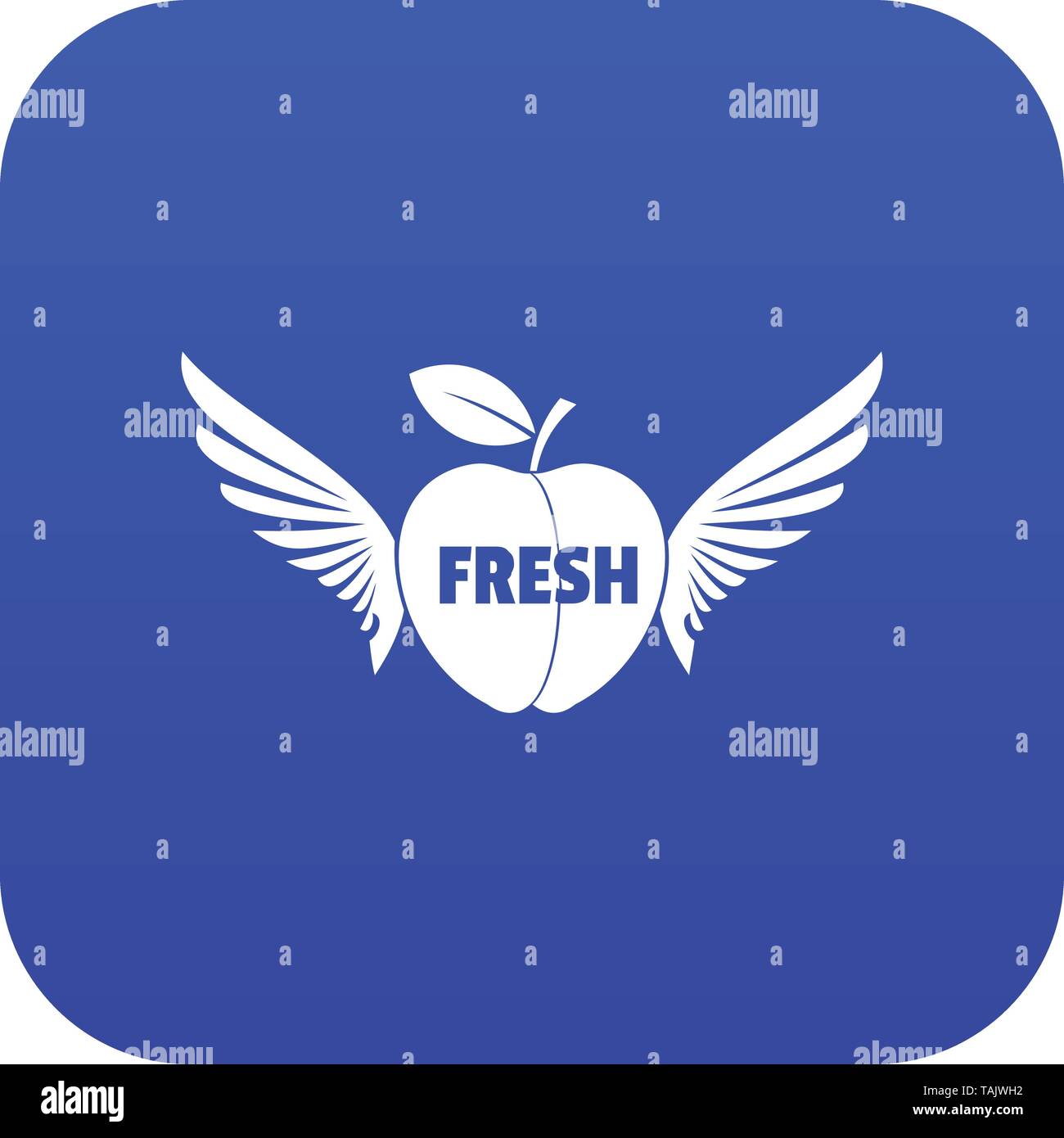 Wing apple icon blue vector Stock Vector Image & Art - Alamy
