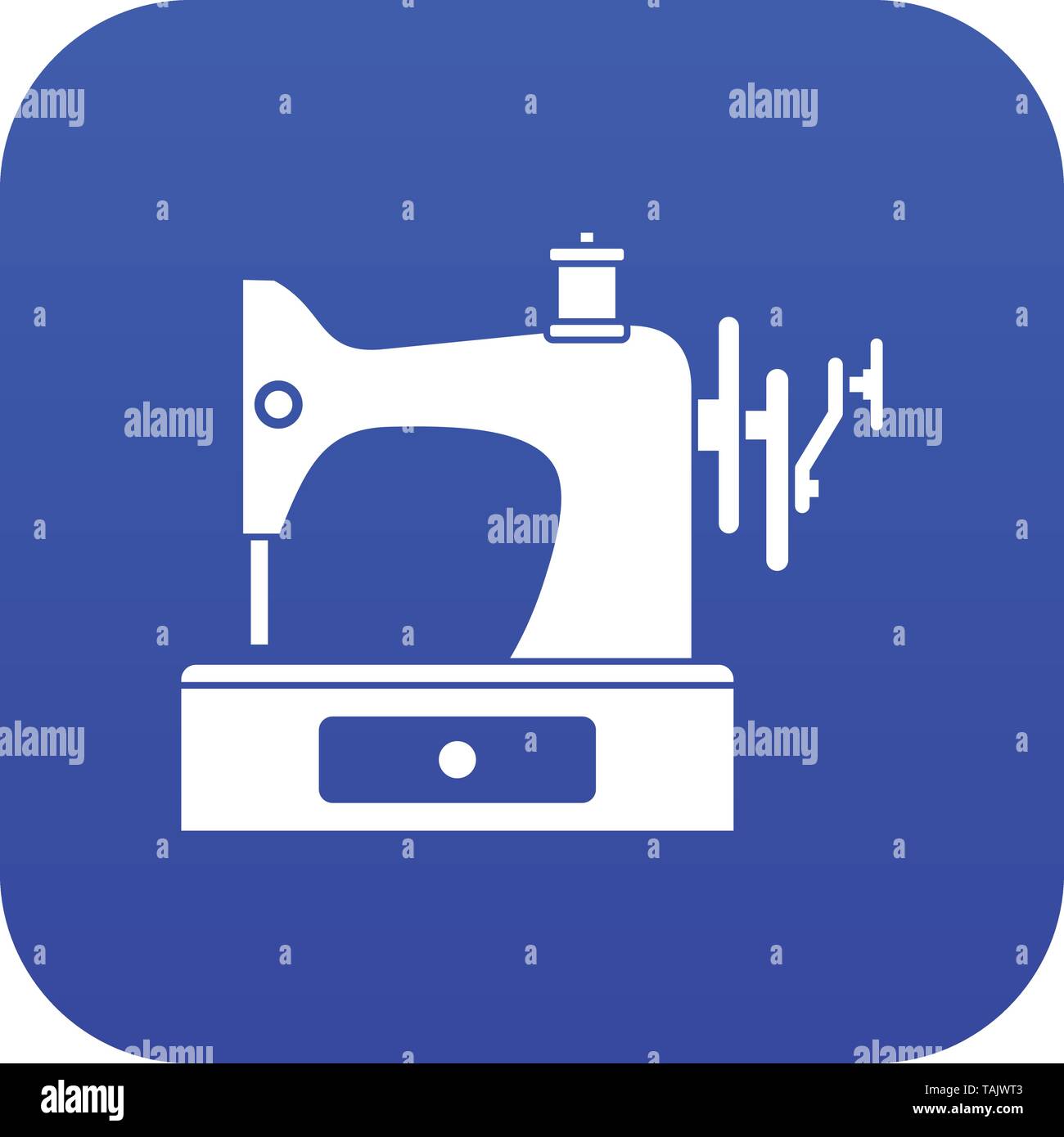 Sewing machine icon digital blue Stock Vector Image & Art - Alamy
