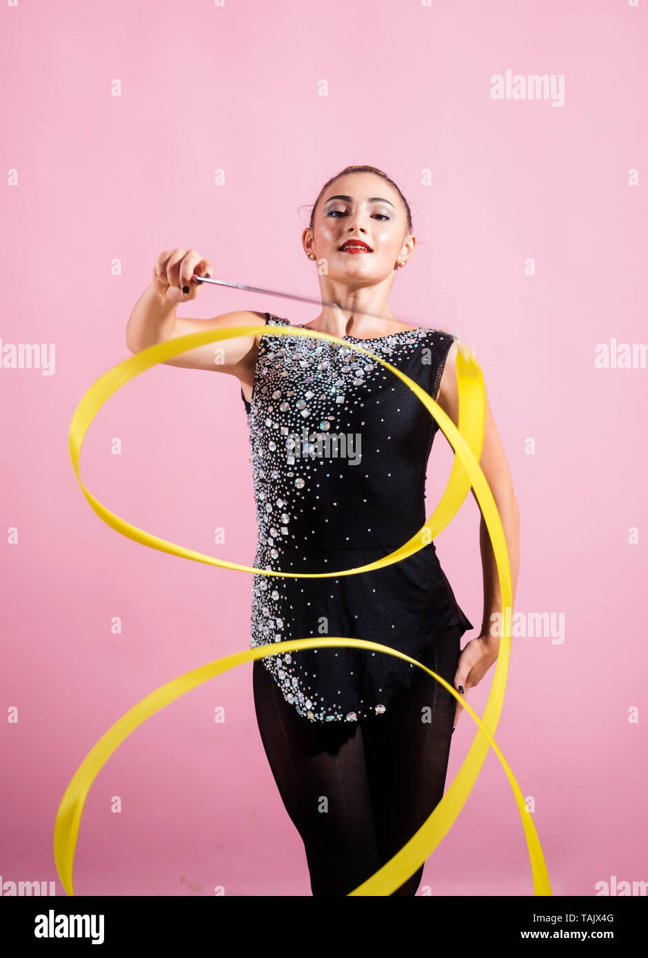 Olympic ribbon gymnastics hi-res stock photography and images - Alamy