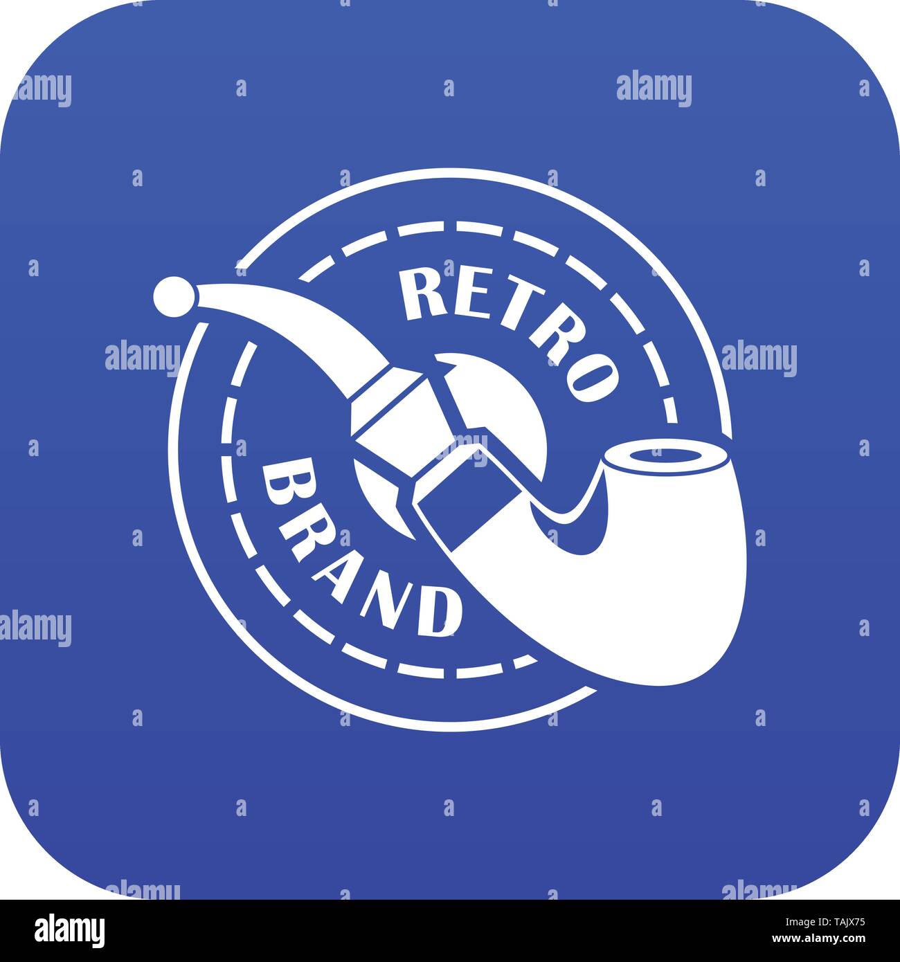 Retro brand icon blue vector Stock Vector Image & Art - Alamy