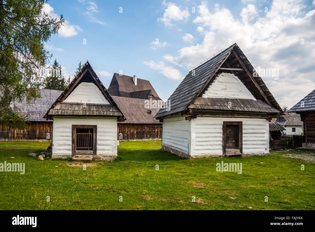 Traditional Slovakian Old Rural Buildings in Sunny Day Stock Photo - Alamy