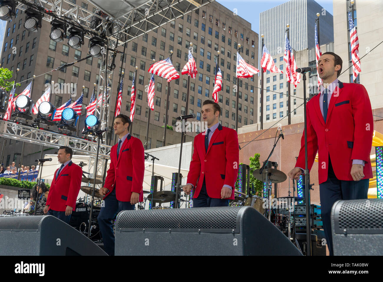 New York, NY - May 25, 2019: Musical Jersey Boys original cast members ...