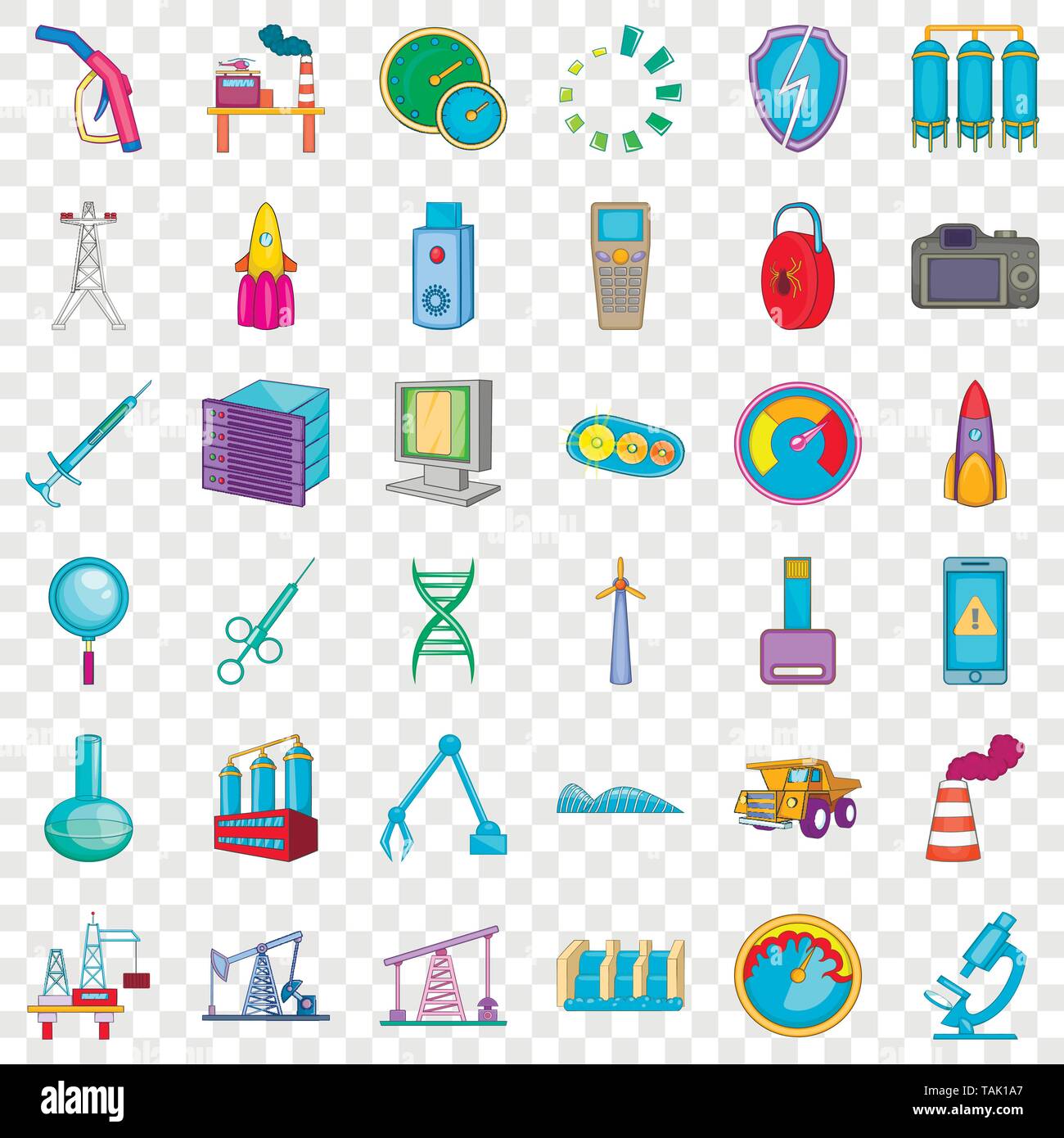 Microscope icons set, cartoon style Stock Vector Image & Art - Alamy