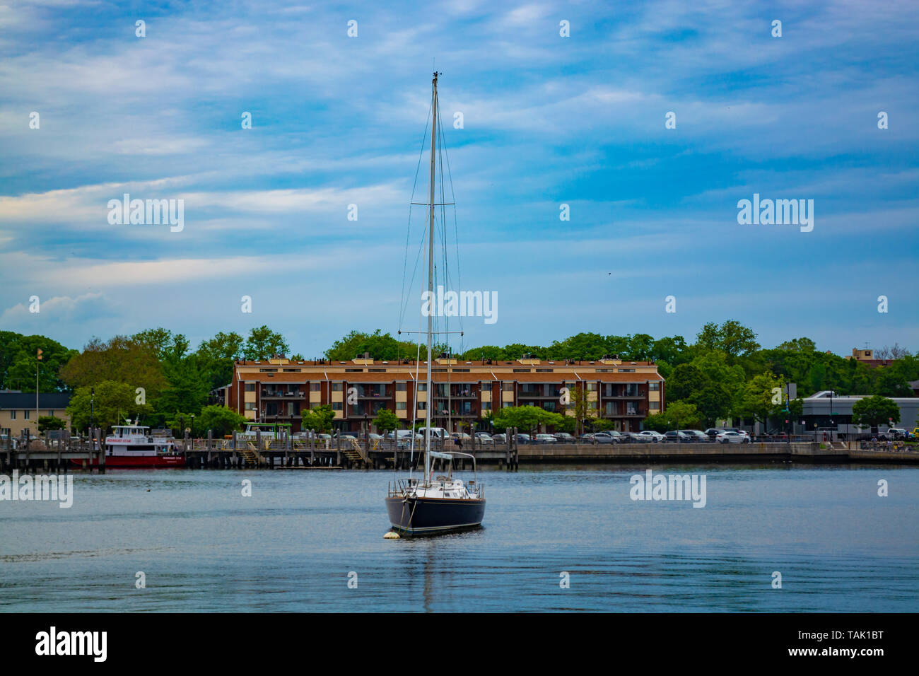 View of marina at Sheepshead bay in Brooklyn, NY Spring 2019 Stock ...