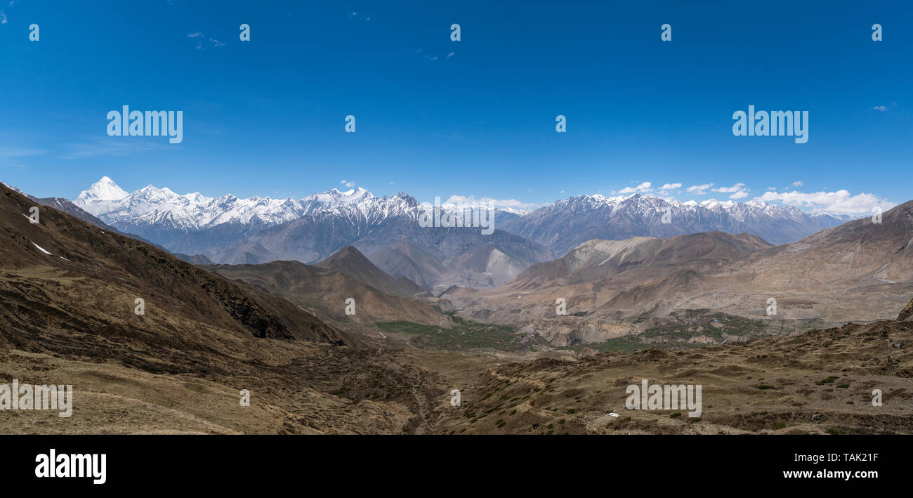 Himalaya, Dhaulagiri Himal viewed from Muktinath, Nepal Stock Photo - Alamy