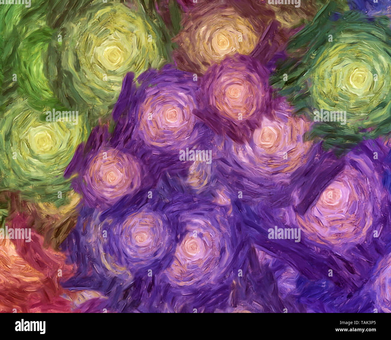 Abstract texture background. Digital painting in Vincent Van Gogh style ...