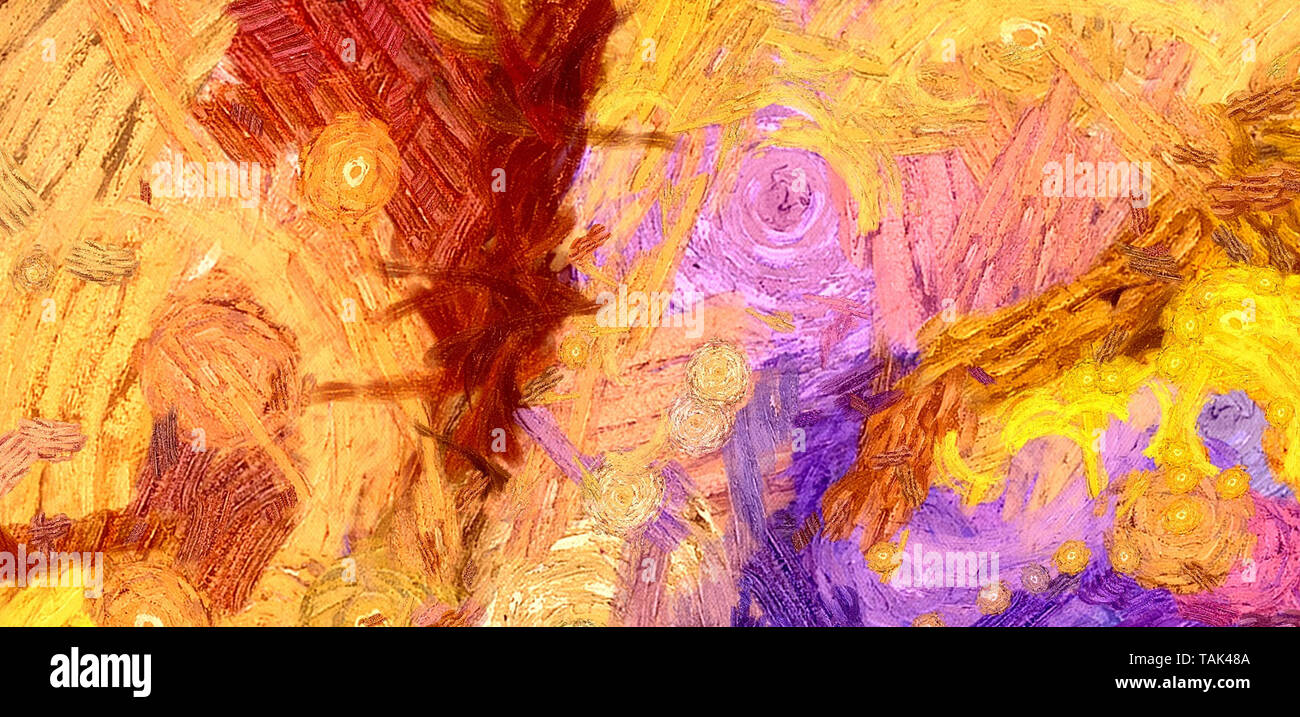 Modern painting wall art decor. Abstract drawing background. Vincent ...