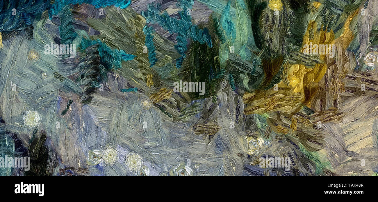Modern painting wall art decor. Abstract drawing background. Vincent ...