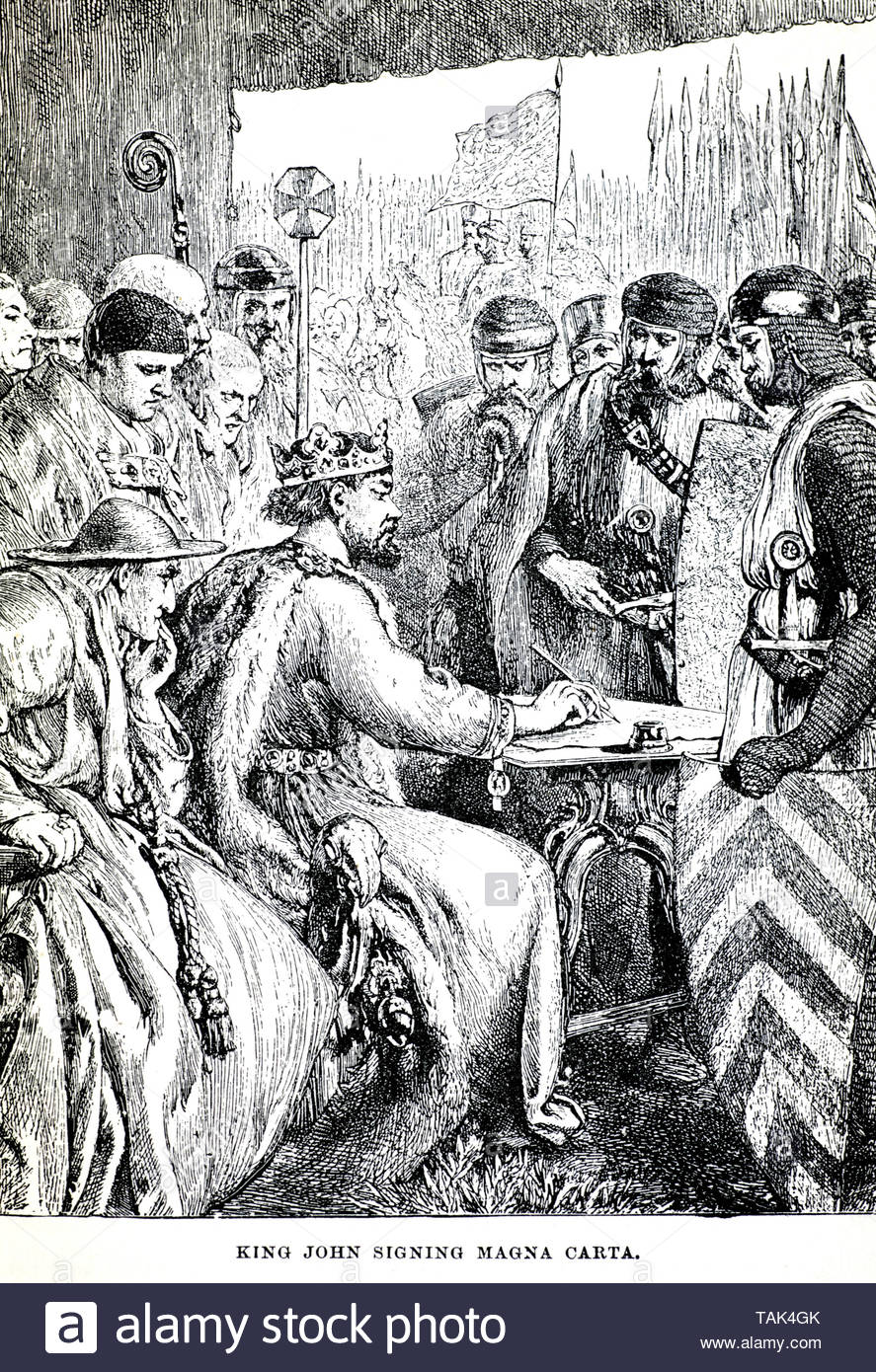 King john signing magna carta hi-res stock photography and images - Alamy