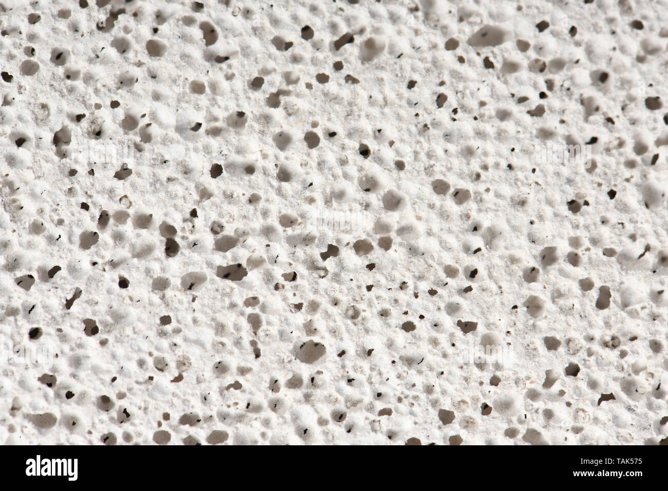 Macro of pumice stone. Grey porosity Stone, rough pumice texture ...
