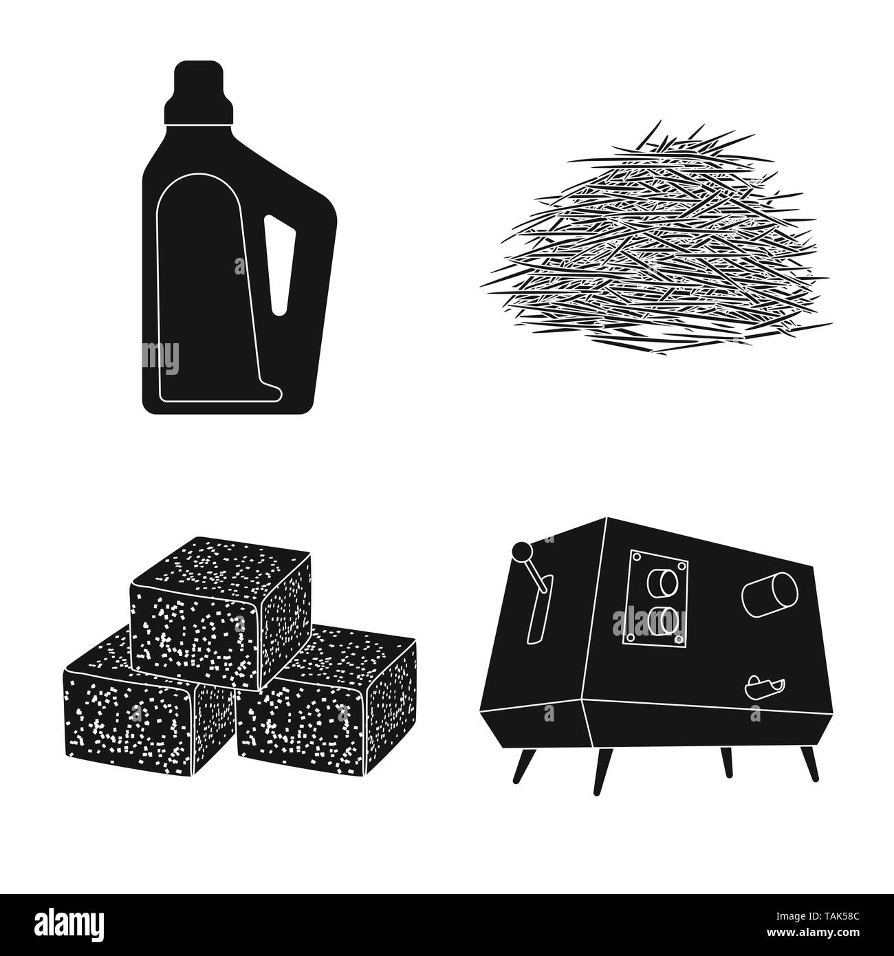 Vector design of sucrose and technology symbol. Set of sucrose and cane ...