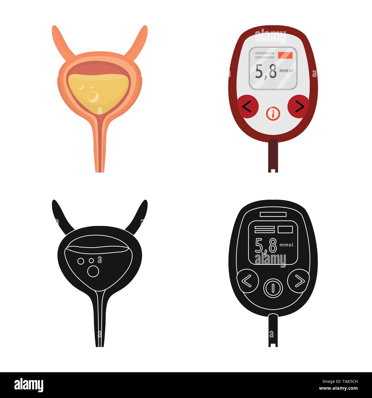 Vector design of diet and treatment icon. Set of diet and medicine ...