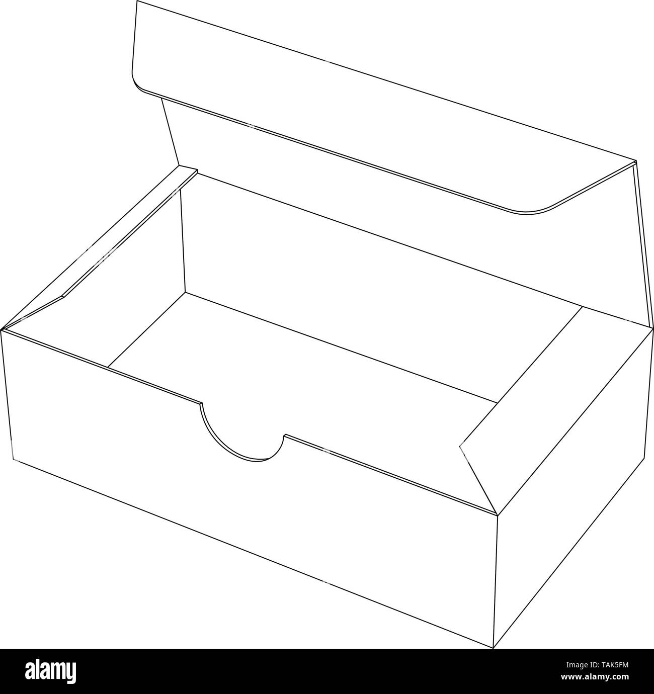 Paper box. Outline icon Stock Vector Image & Art - Alamy