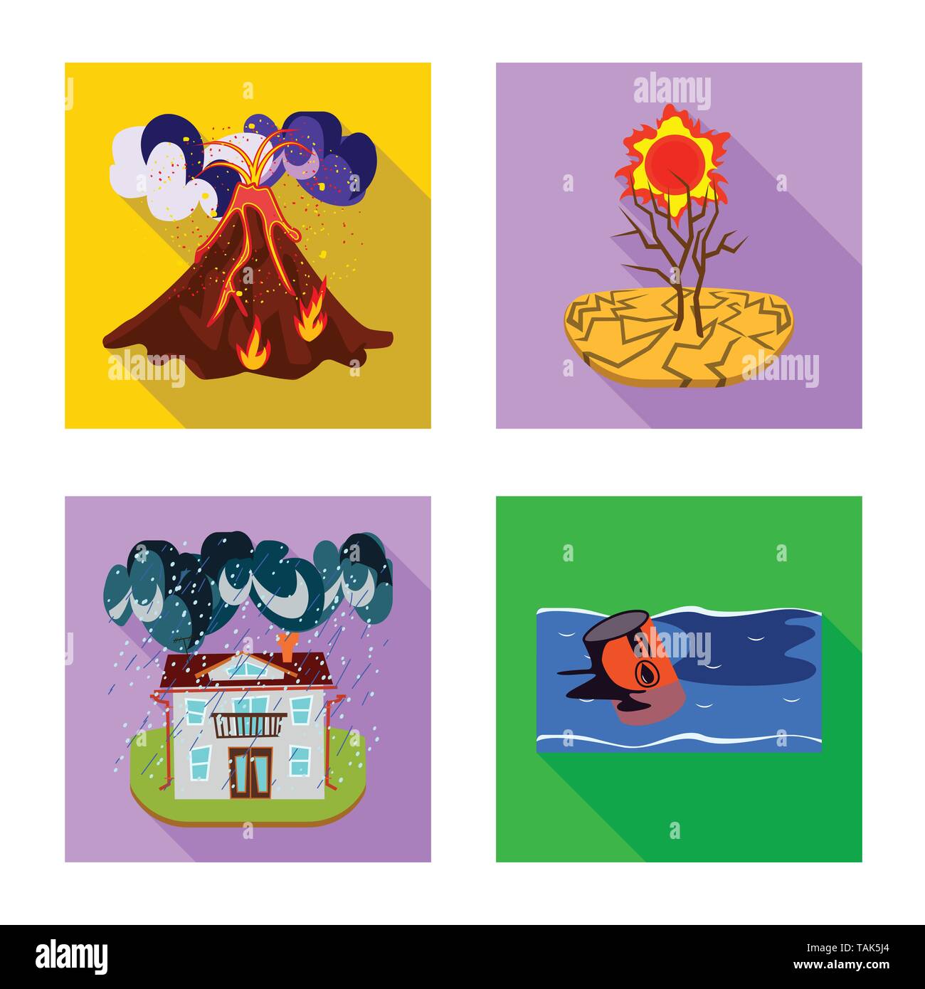 Vector design of collapse and environment logo. Set of collapse and ...