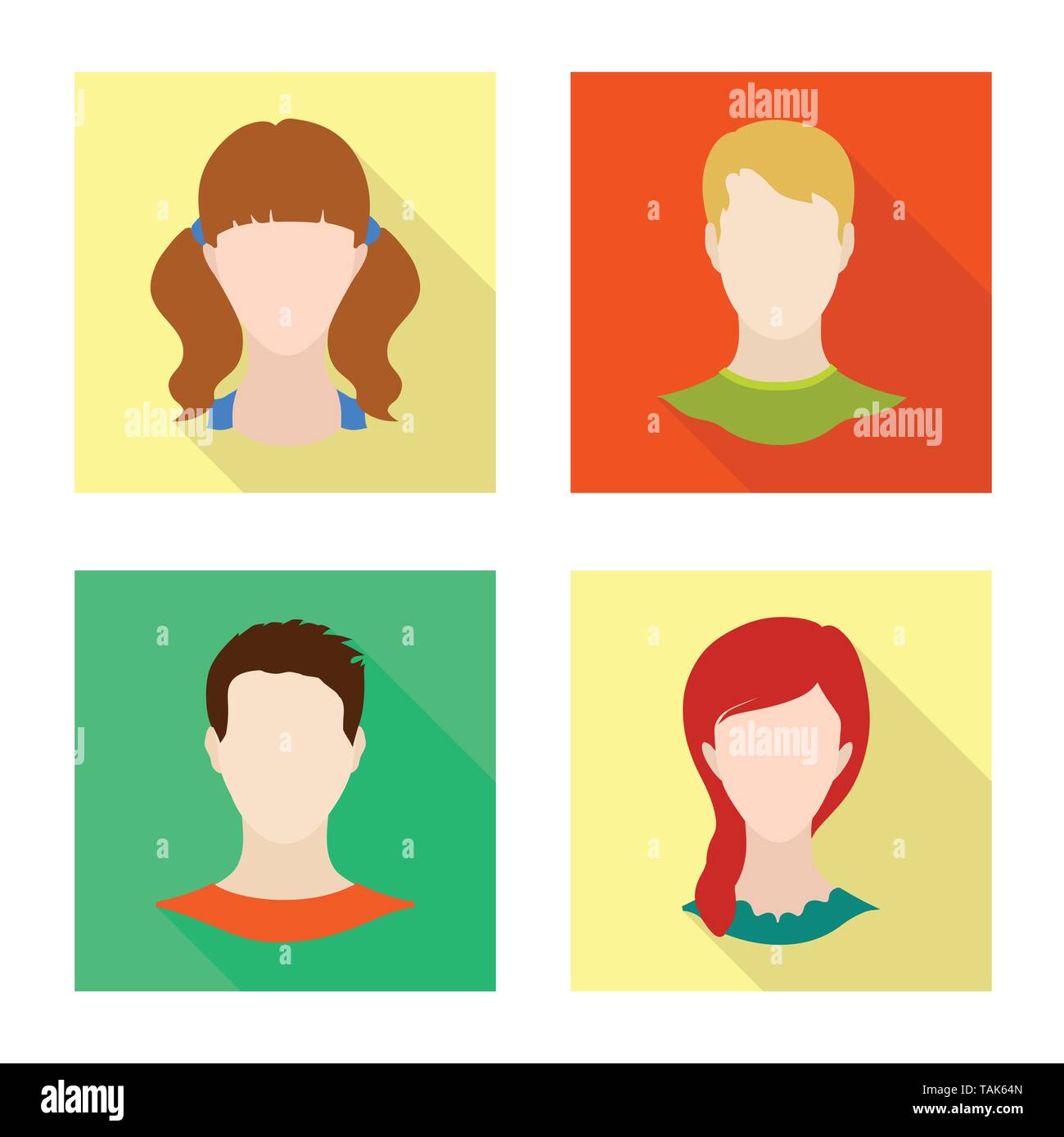 Vector illustration of avatar and dummy icon. Set of avatar and figure ...