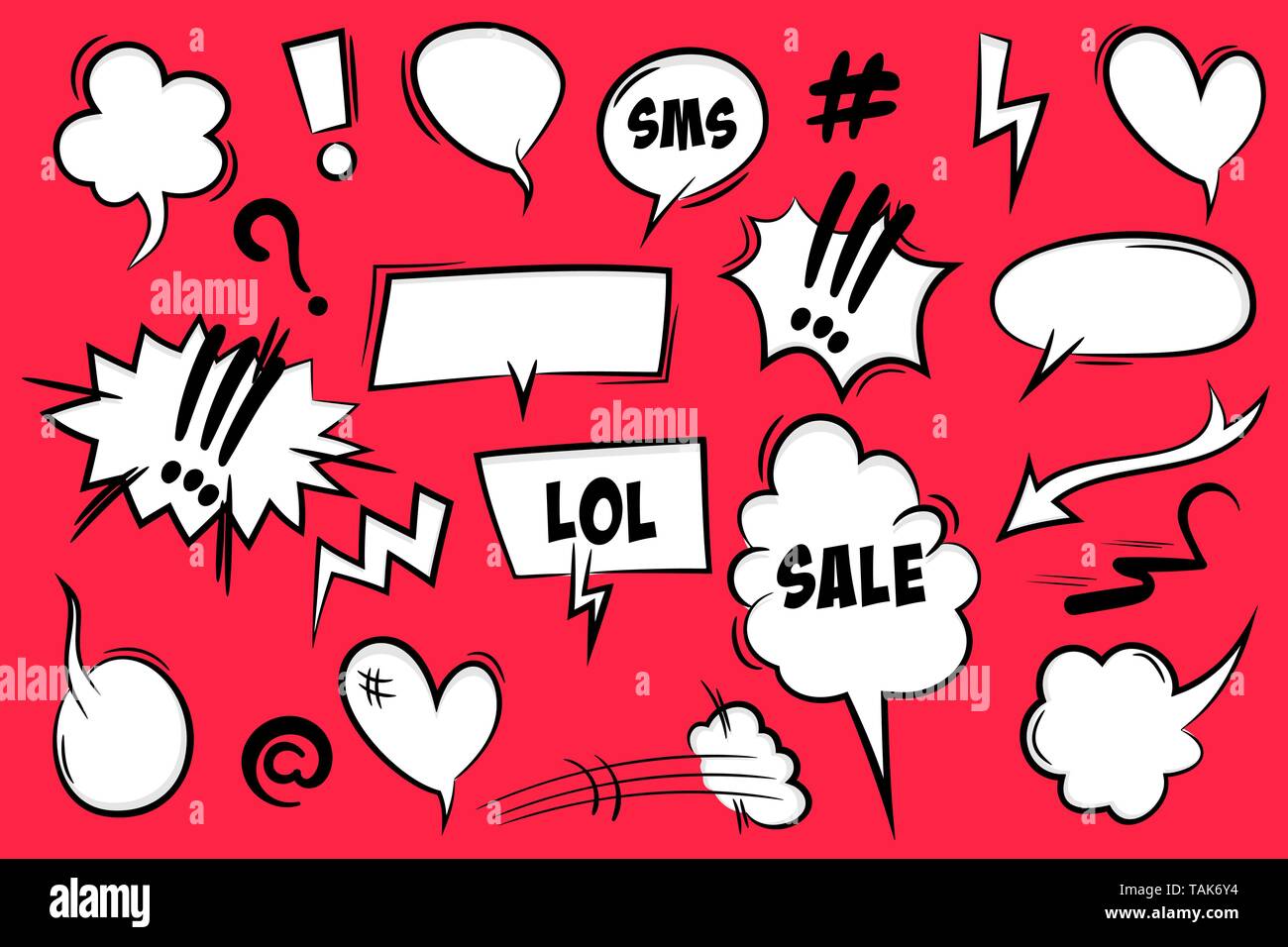 Speech bubble doodle hand Stock Vector Images - Alamy