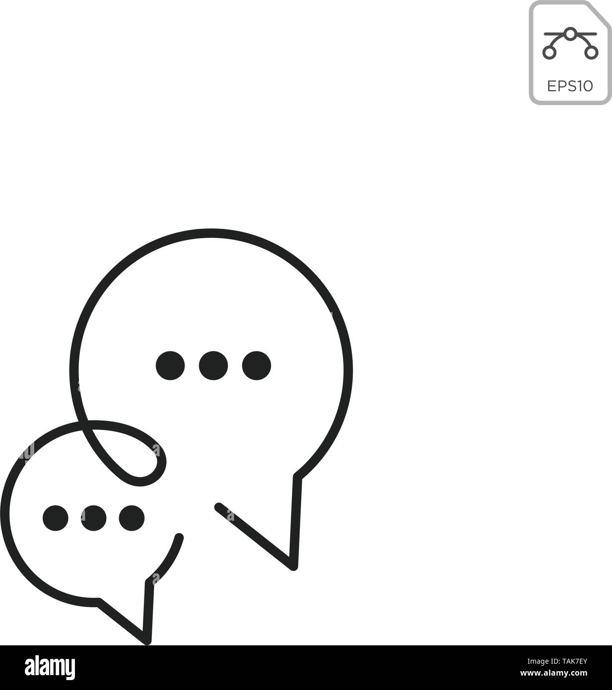 Chat Message speech Conversation logo icon vector isolated Stock Vector ...