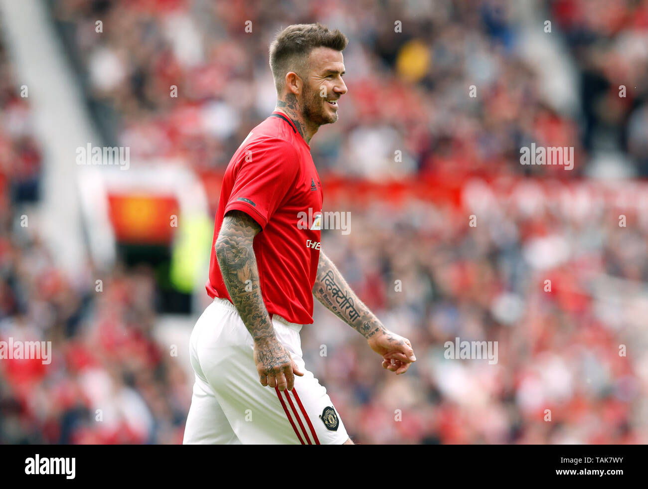 Manchester United Legends David Beckham during the legends match at Old ...