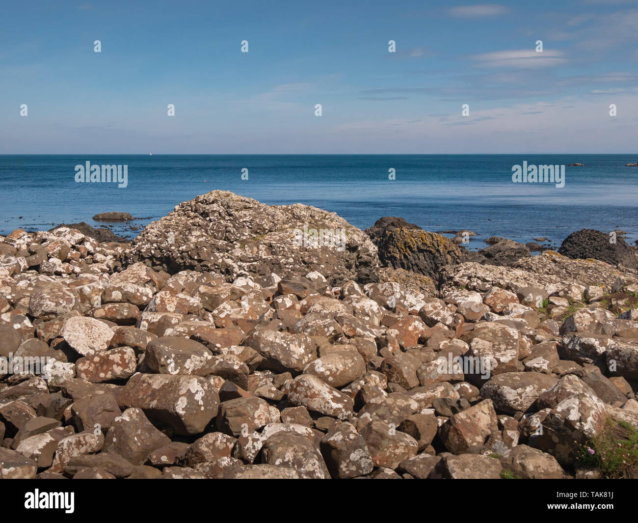 Famous rocks of Giants Causeway in North Ireland - travel photography ...