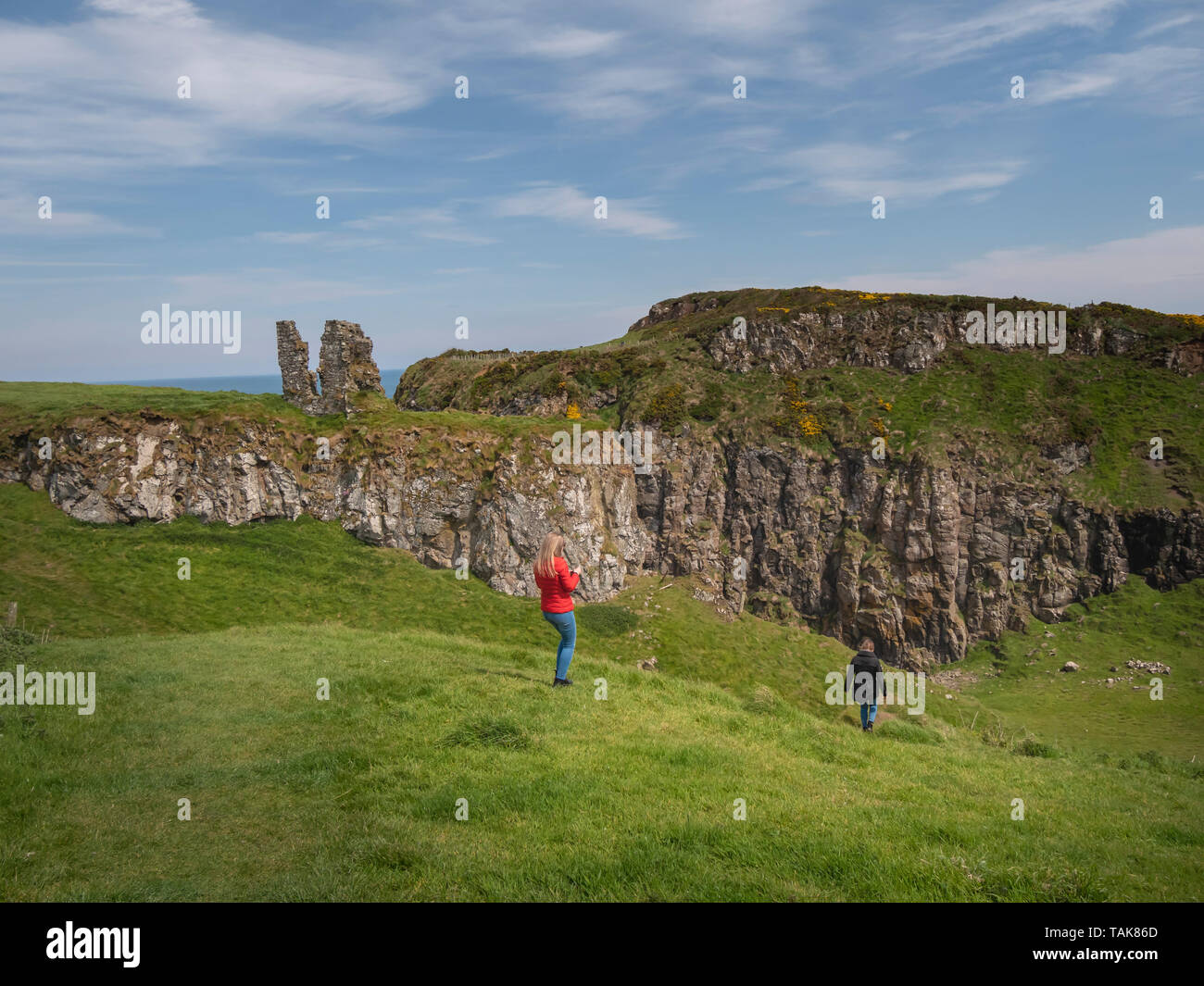 The ruins of Dunseverick castle in Northern Ireland - travel ...