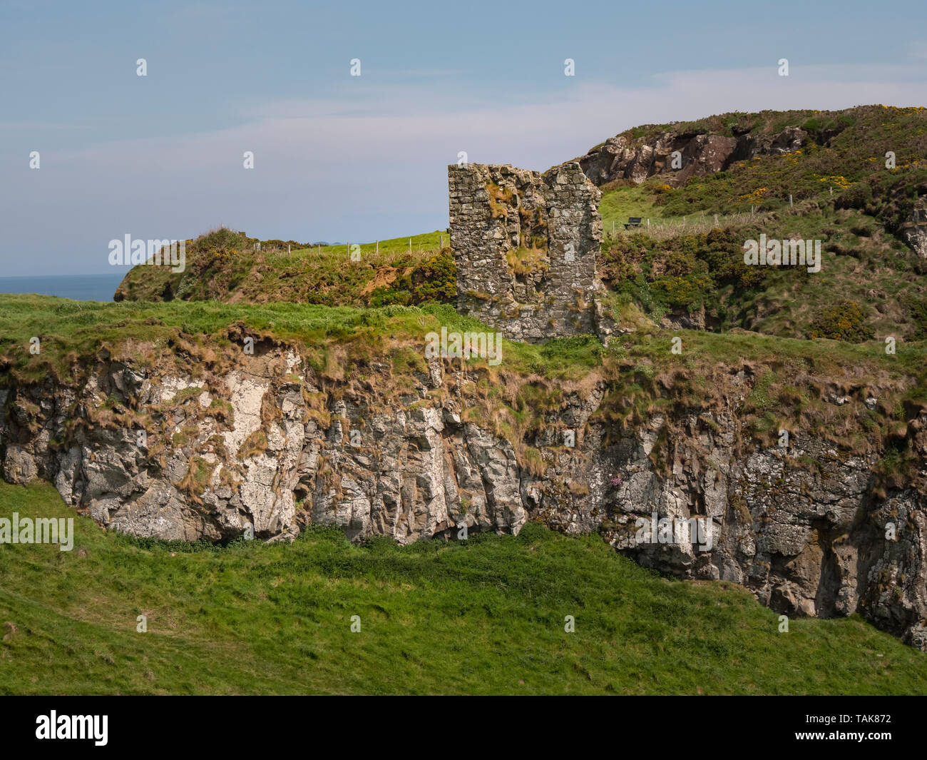 The ruins of Dunseverick castle in Northern Ireland - travel ...