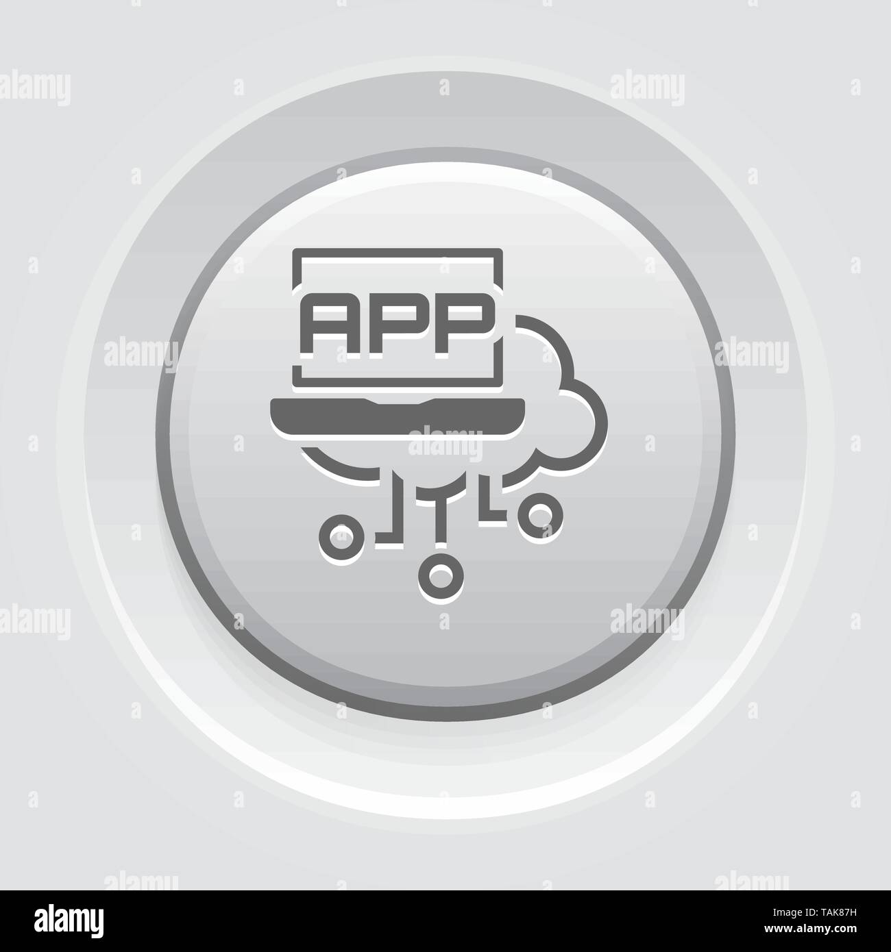 Simple Desktop App Vector Button Icon with Open Laptop Stock Vector ... Simple Desktop App Vector Button Icon with Open Laptop Stock Vector ...