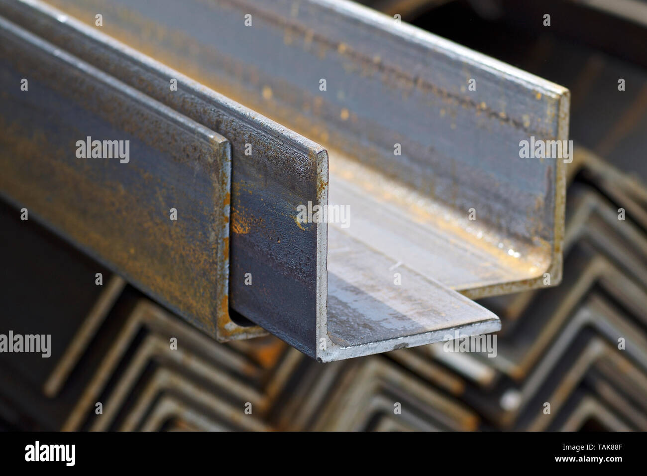 Metal profiles of different kinds are located in the metal products ...