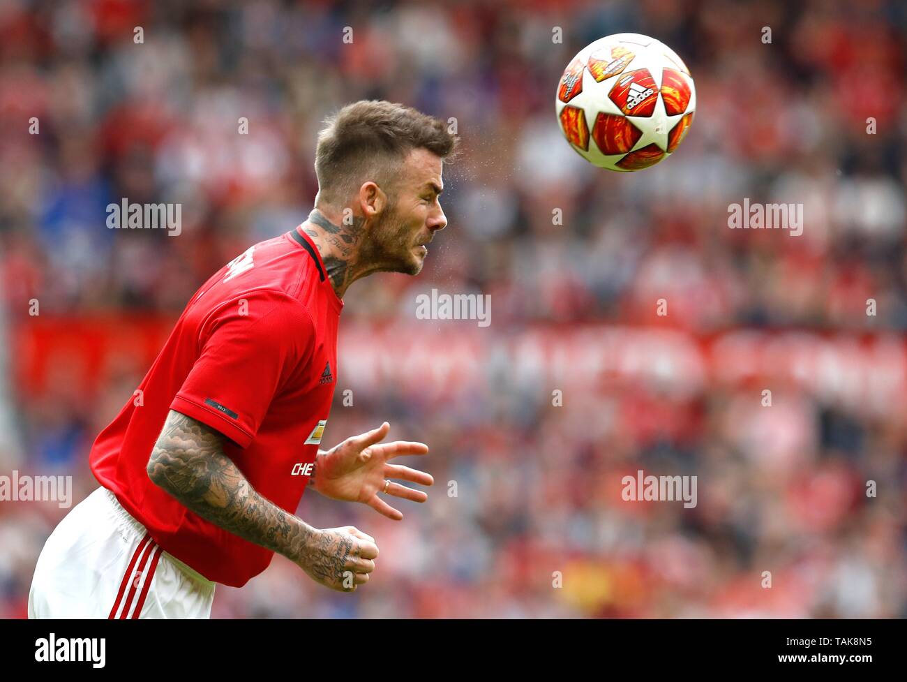 Manchester United Legends David Beckham during the legends match at Old ...