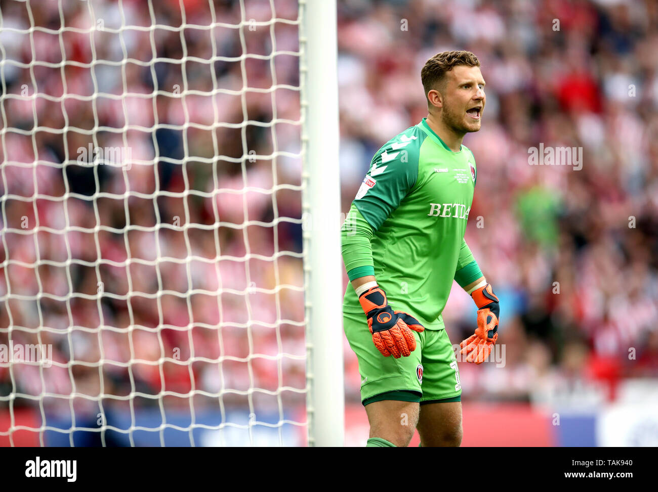 Charlton Athletic's Goalkeeper Dillon Phillips in action during the Sky ...
