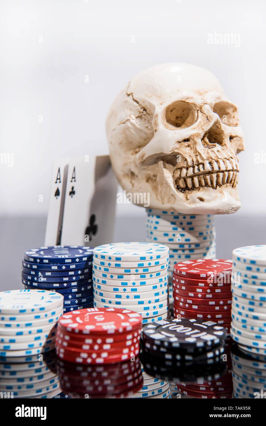 Casino abstract photo. Poker game on red background. Theme of gambling ...