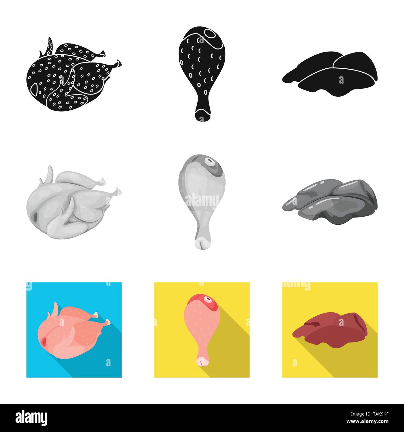 Vector design of product and poultry sign. Set of product and ...