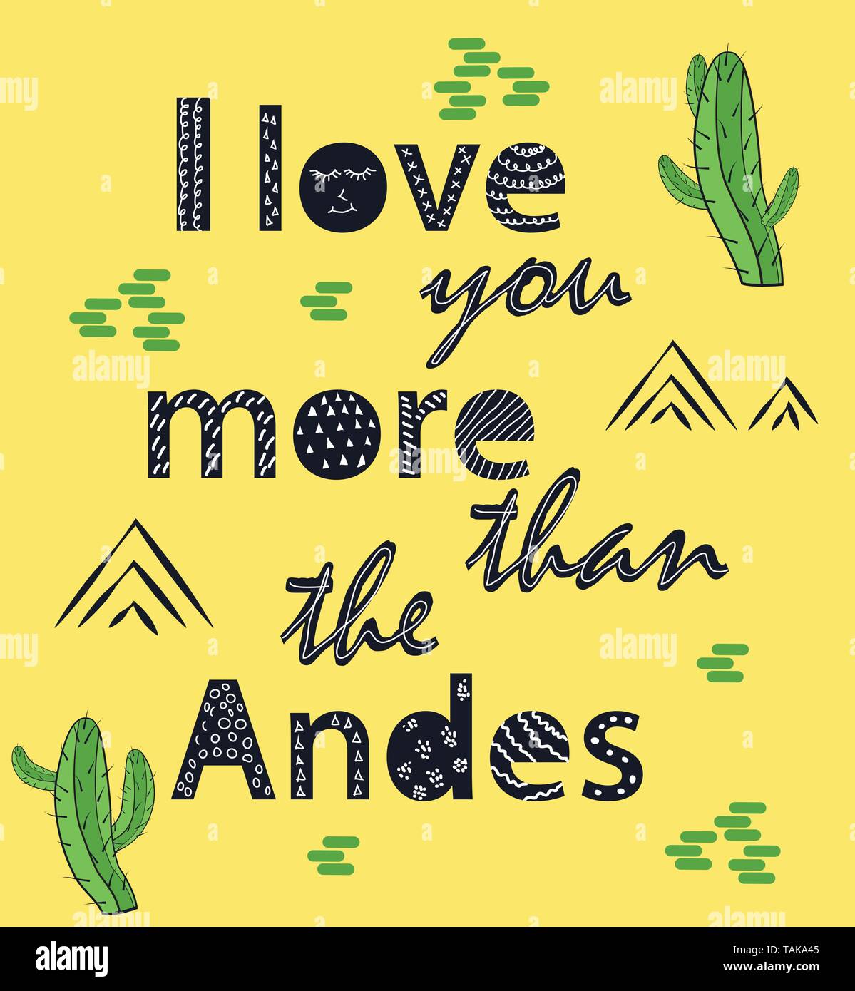 I Love You More Than The Andes Scandinavian Style Poster With Hand i-love-you-more-than-the-andes-scandinavian-style-poster-with-hand