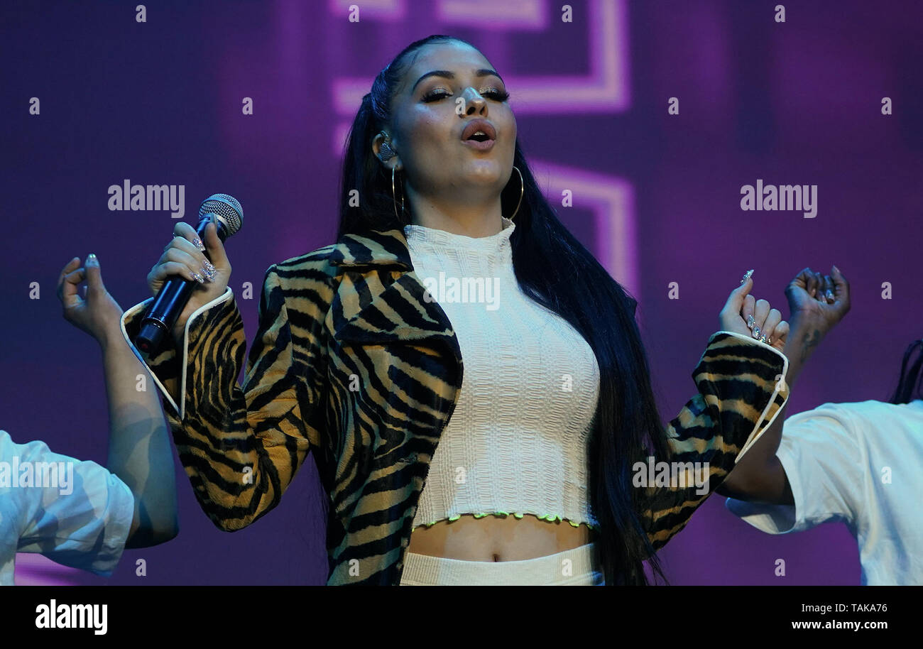 Mabel performs on the New Music Stage during the second day of BBC ...
