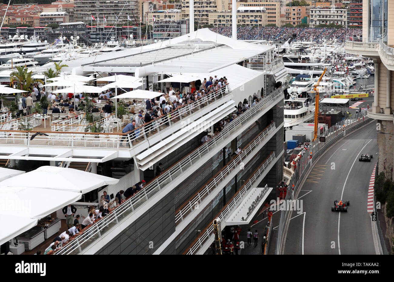 Mercedes' Lewis Hamilton leads Red Bull's Max Verstappen during the ...