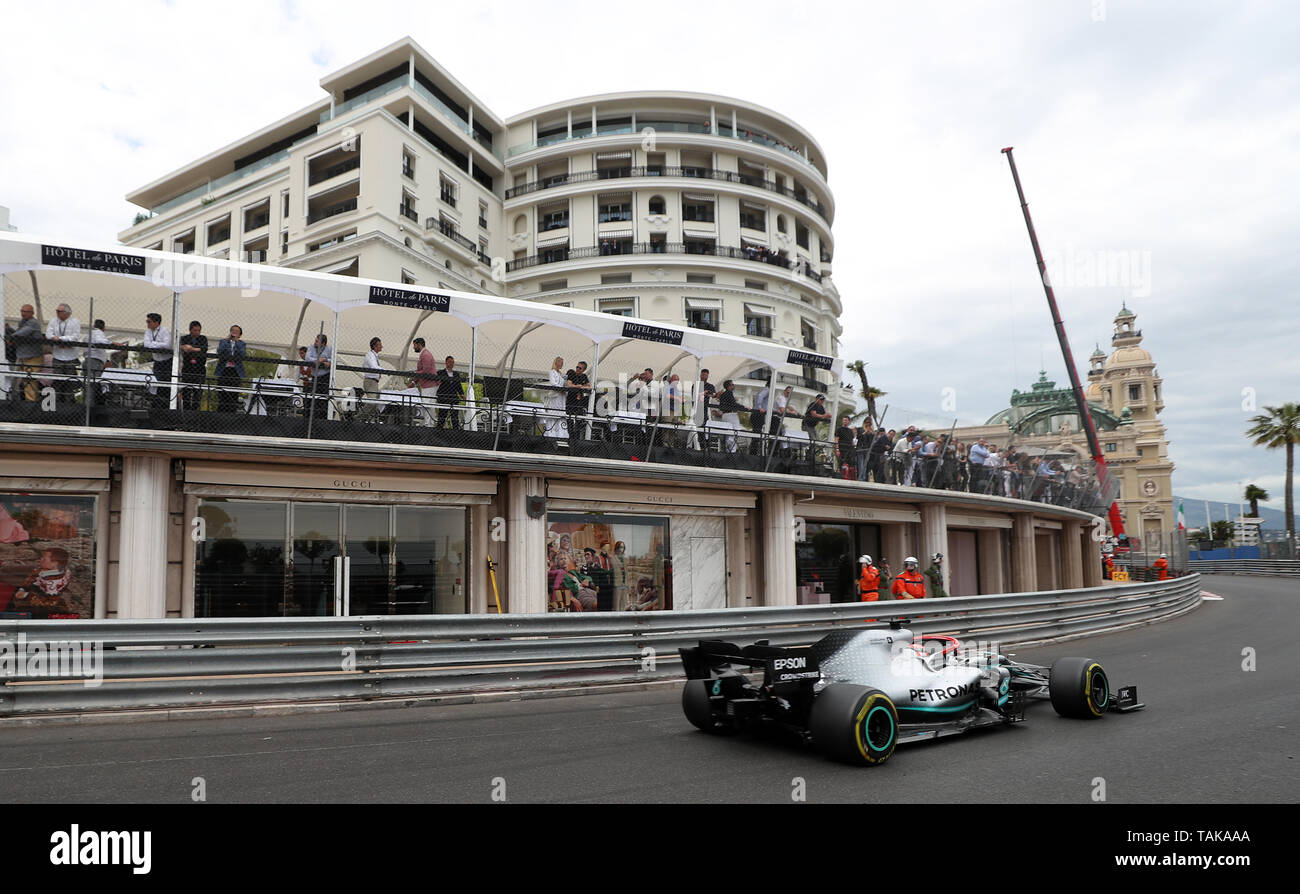 Mercedes' Lewis Hamilton on his way to victory during the 2019 Monaco ...