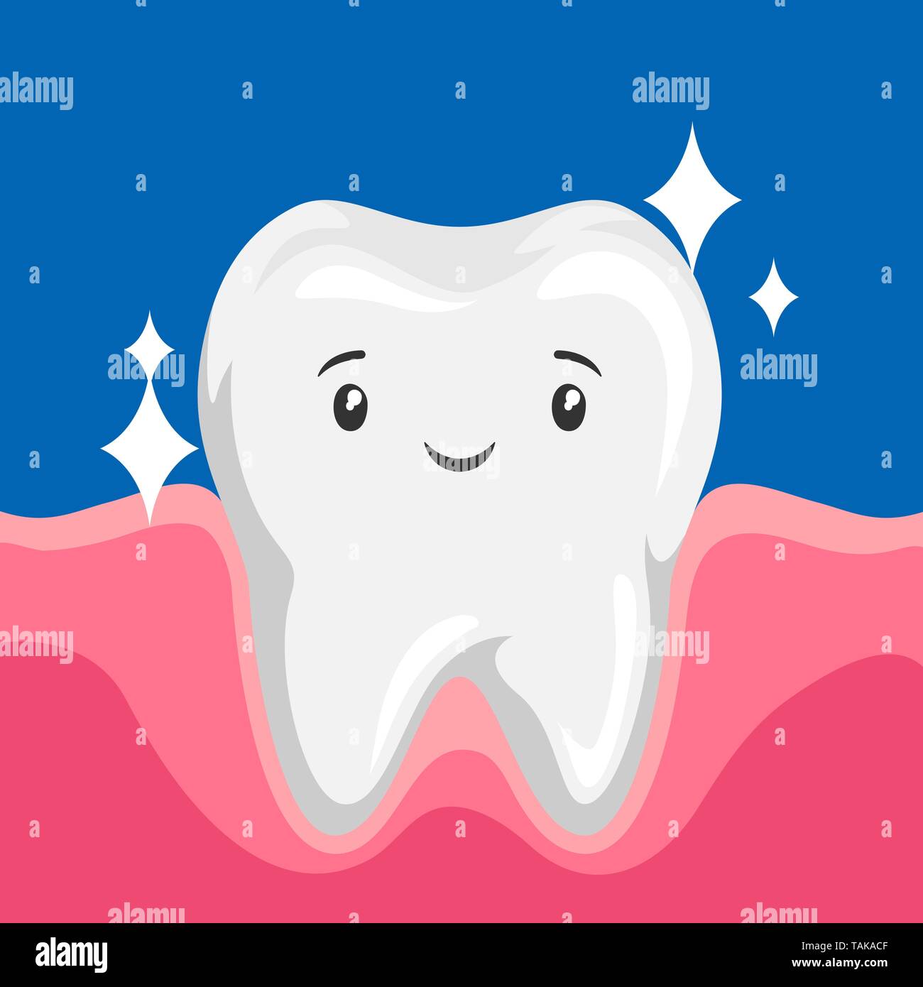 Illustration of smiling clean healthy tooth Stock Vector Image & Art ...