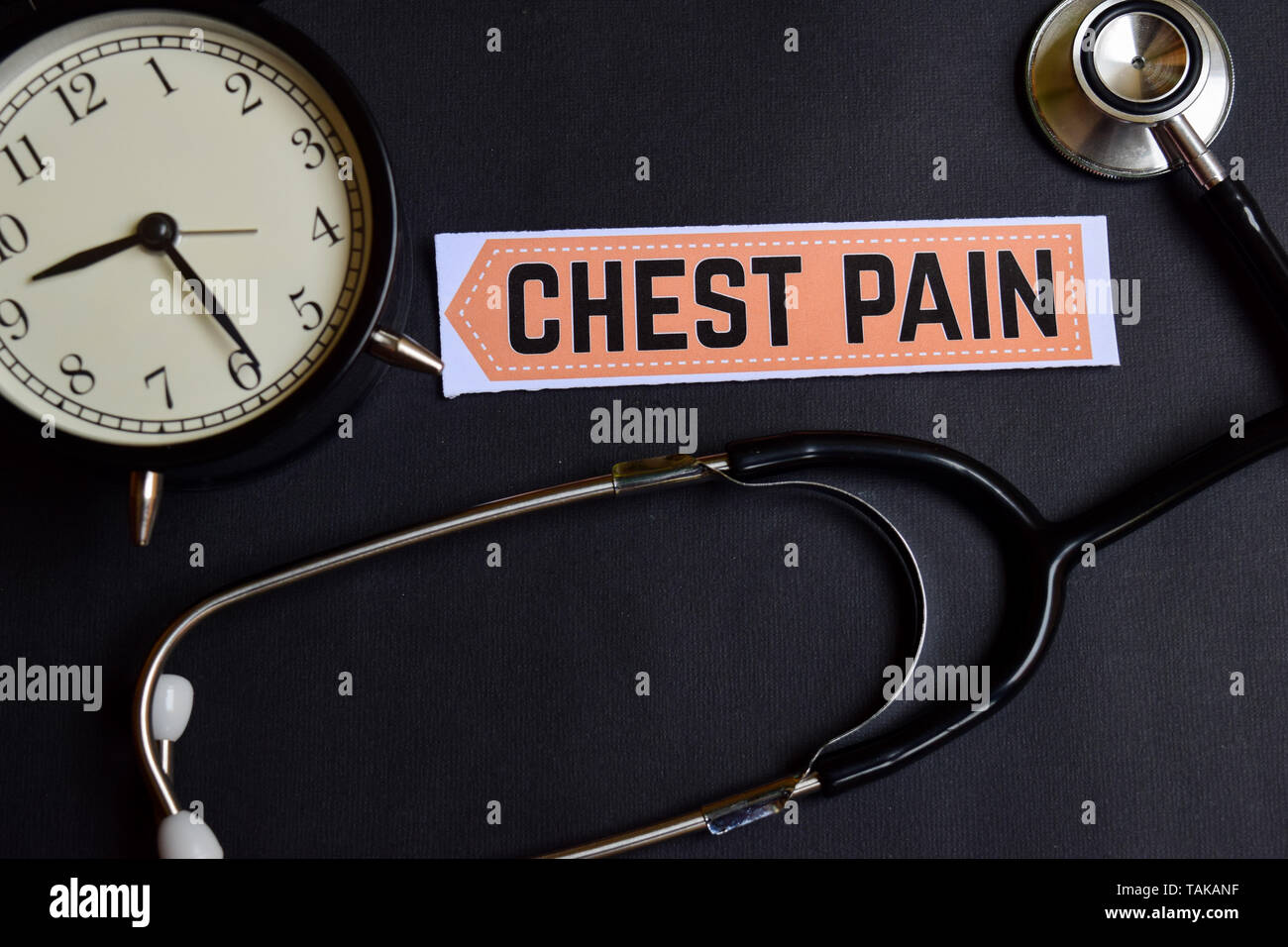 Chest Pain on the paper with Healthcare Concept Inspiration. alarm ...